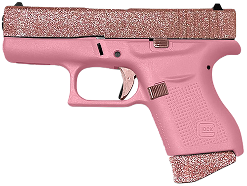 Glock G43x MOS 9mm, 3.41" Barrel, Glamour Mock Up, Pink Frame, 10rd ...