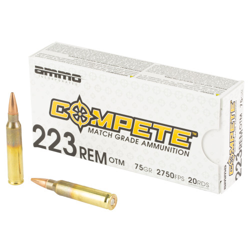 Ammo Inc Compete 223 Remington, 75gr, Open Tip Match Bullet, 20rd Box ...