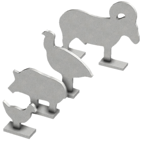 Birchwood Casey Silhouette Knock Over Targets, 1/4" Steel Targets, 1/5 ...