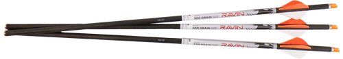 Ravin Crossbows Lighted Arrows 500 Grain 100% Pure Carbon 3 Pack ...