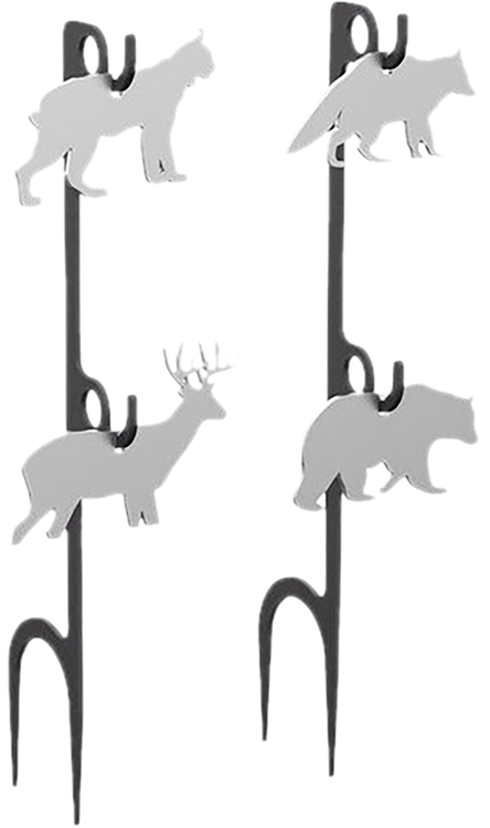 Birchwood Casey AR500 Gong, Rimfire Target Set, 1/4", 1-Hole, White, Includes 4 Steel Animal ...