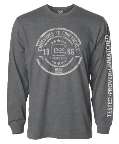 Glock Crossover Heather Gray Cotton/Polyester Long Sleeve Large ...