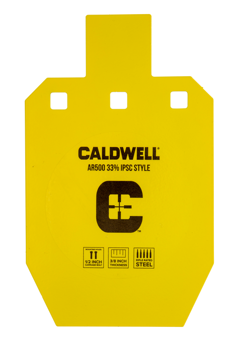 Caldwell AR500 IPSC 33% Steel Target, 10"x6.1"x0.4", Powder Coat Finish ...