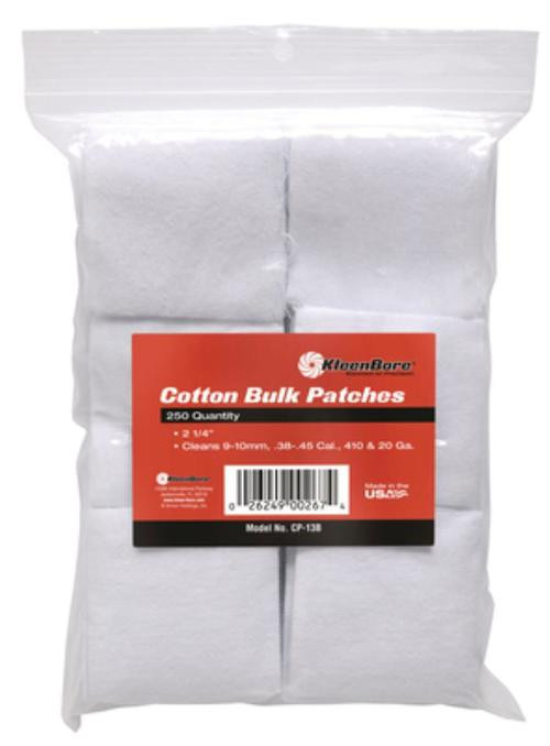 Kleen-Bore Super Shooter Cotton Patches 3", 12-16ga, 250/Pack - Impact Guns