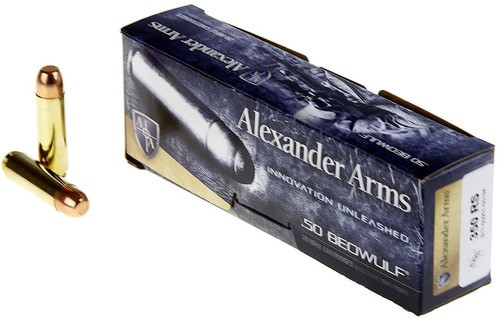 Alexander Arms .50 Beowulf 350gr Round Shoulder, 20rd Box - Impact Guns