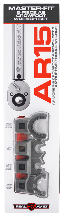Real Avid Master -Fit 5 Piece Crowfoot Wrench Set Gray/Red AR-Platform ...