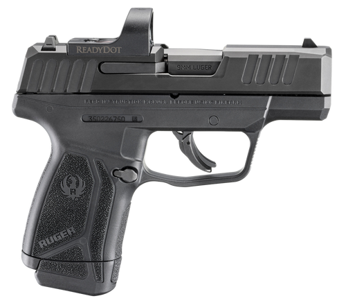Ruger MAX-9 Red Dot 9mm, 3.20" Barrel, Black Oxide, Adj Rear Sight ...