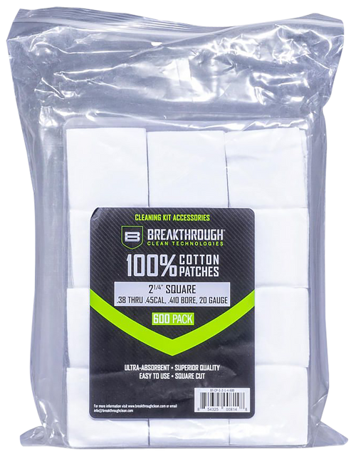Breakthrough Clean BTCPS21/4600 Square Patches 38-45 Cal/.410-20 Ga 600 ...