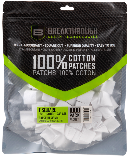 Breakthrough Clean Square Patches 243/270 Caliber 1" 1000 pieces ...
