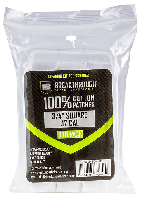 Breakthrough Clean BTCPS3/4375 Square Patches .17/.177 Caliber 375 ...