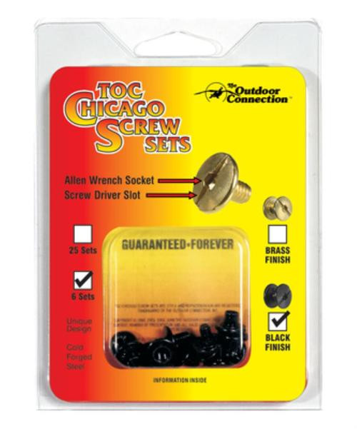 Outdoor Connection TOC Chicago Screws, Black, 6/Pack - Impact Guns