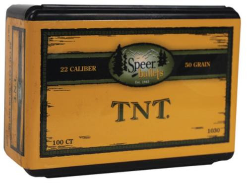 Speer Rifle Bullets TNT .22 Caliber .224 50 Gr, Hollow Point, 100/Box ...