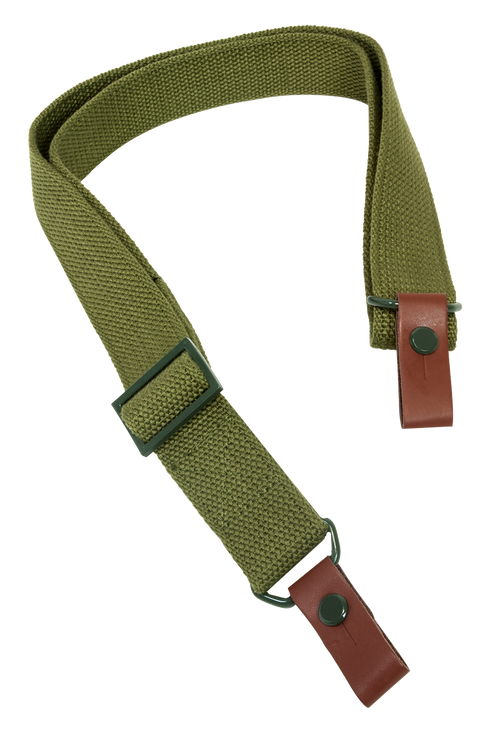 SKS or AK-47 Sling, Green, Leather Tabs, Military Issue, New, Adjusts ...