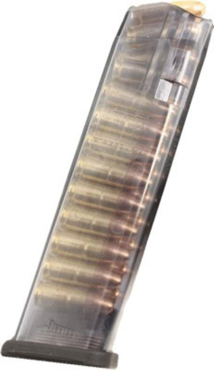 ELITE GLOCK 9MM 22RD MAG TRANSLUCENT FITS 17/19/26/34 - Impact Guns