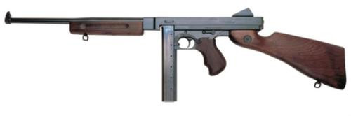 Auto Ordnance M1 Thompson 45 ACP, 16.5" Barrel, Black, Walnut Stock ...