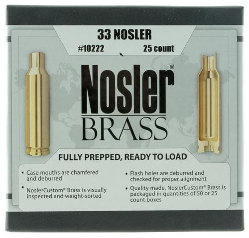 Nosler Rifle 33 Nosler Brass 25 Per Box - Impact Guns