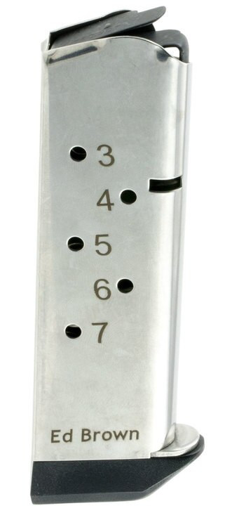 Ed Brown Magazine, 45ACP, 7Rd, Stainless, Fits 1911, Includes 1 Thick ...