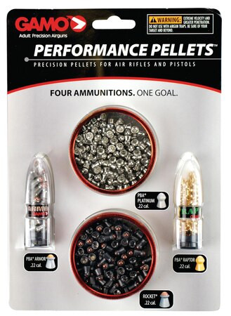Gamo Performance Pellets .22 Caliber, Combination Pack, 225 Pellets ...