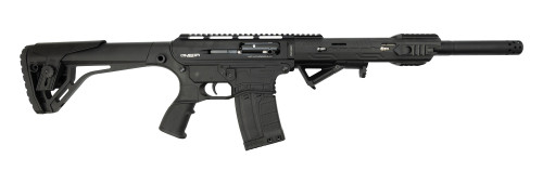 LKCI AR-12 12 Ga, 20" Barrel, Includes Flip-Up Sights, Black - Impact Guns