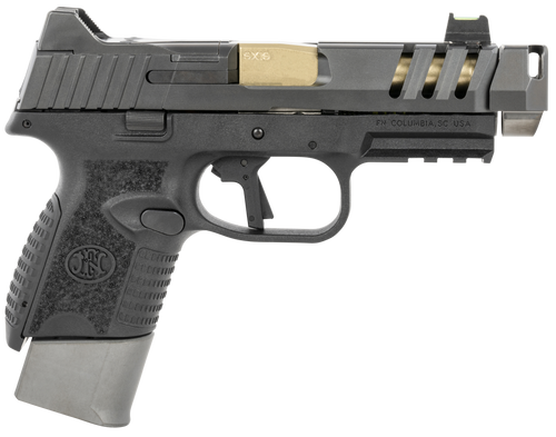 FN 509 CC Edge, 9mm, 4.2" Gold Titanium Barrel, Black Frame, Graphite ...