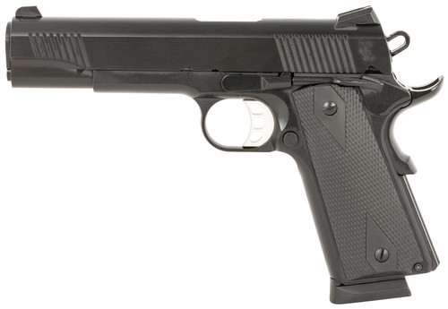 Tisas 1911 Duty, .45 ACP ,5" Barrel, Serrated Steel Slide, Black Steel ...