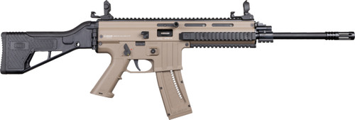 Mauser Rimfire M-15 22 LR, 16.50" Barrel Flash Hider, Tan Finish, Side ...