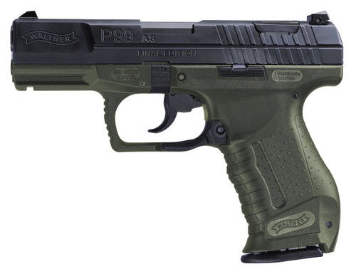 Walther P99 Final Edition DA/SA 9mm, 4" Barrel, Olive Drab Green Frame ...