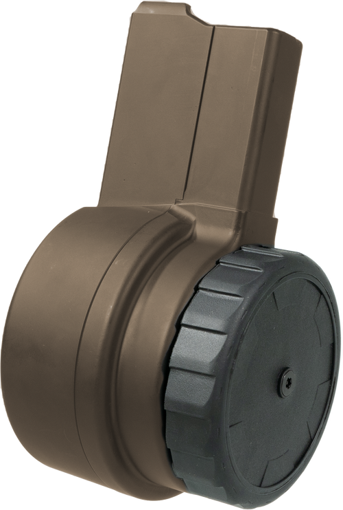 Warrior Systems AR-15 Drum Magazine 5.56X45mm, Midnight Bronze Cerakote ...
