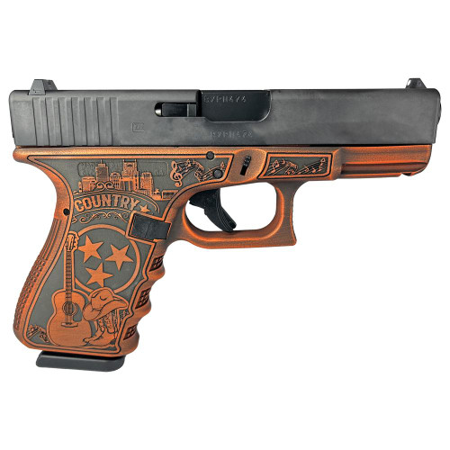 Glock 19 Gen 3 Custom "Tennessee Distressed Orange" 9mm, 4.02" Barrel ...