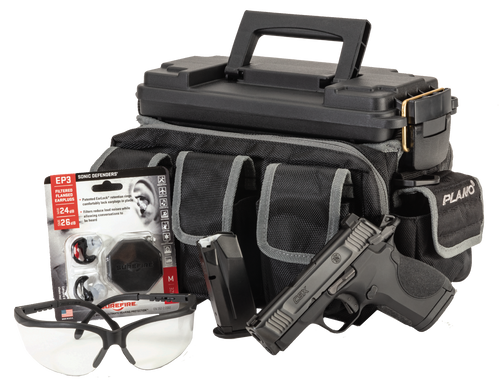 S&W CSX Range Kit 9mm, 3.1" Barrel, Black, Ear Protection, 10rd ...