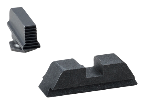 AmeriGlo Optic Sight Set for Glock, Black, XL with Serrated Front/Rear ...