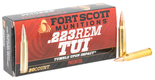 Fort Scott Munitions TUI 223 Remington, 55gr, Solid Copper Spun, 20rd ...