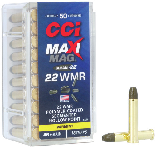 CCI Maxi-Mag 22 Magnum, 46gr, Polymer Coated Segmented Hollow Point ...