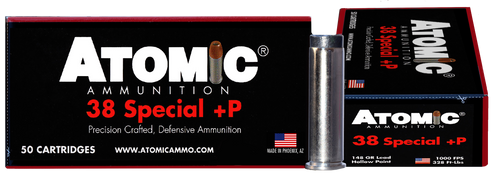 Atomic 38 Special +P, 148gr, Lead Hollow Point, 50rd Box - Impact Guns