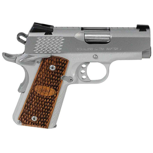 Kimber Ultra Raptor II 1911 Compact 45 ACP, 3" Barrel, Wood Grips, 7rd ...