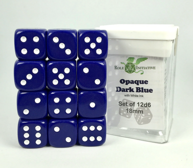 Role 4 Initiative Poly Dice Set Marble Blue with White Numbers Arch'd4 ...