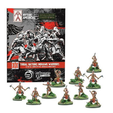Mythic Earth Tribal Nations Mohawk Warriors With Tomahawks 5 Metal ...