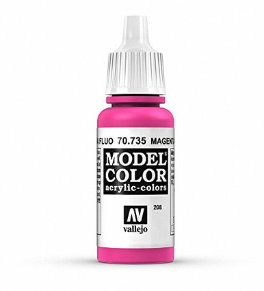 Vallejo Model Color Magenta Fluorescent Non Toxic Paint 17ml VAL-70735 ...