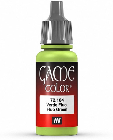 Vallejo Game Color Fluorescent Green Acrylic Non Toxic Paints 17ml VAL ...