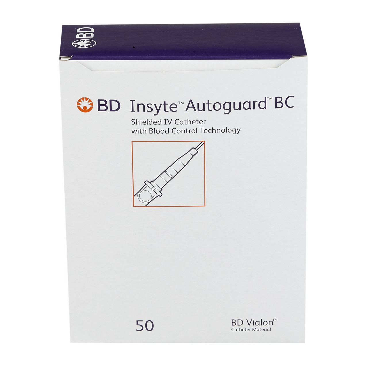 Peripheral IV Catheter Insyte Autoguard BC 20 Gauge 116 Inch BD Vialon ...