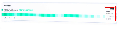 McKesson Silicone Foley Catheter Straight Tip 5cc 18 Fr. - Hey Med Supply