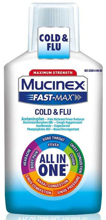 Cold and Cough Relief Mucinex® Fast-Max™ Cold & Flu 650 mg - 20 mg ...