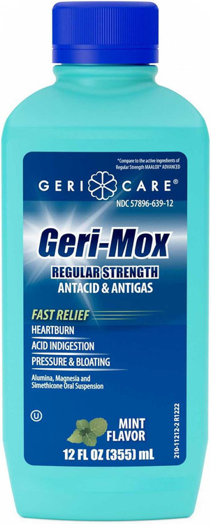 Geri-Care Geri-Mox Regular Strength Antacid Oral Suspension, 12 oz ...