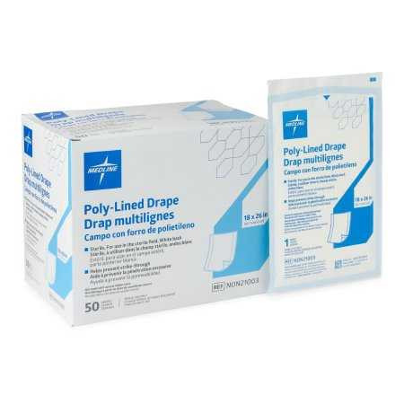 General Purpose Drape Medline Exam Drape 18 X 26 Inch Sterile Box/50 ...