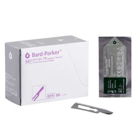 Surgical Blade Bard-Parker® SafetyLock™ Rib-Back® Carbon Steel No. 15 ...