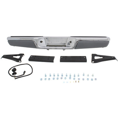 Chrome-Steel Rear Bumper Assembly For 1997-2004 Dodge Dakota With Pads ...