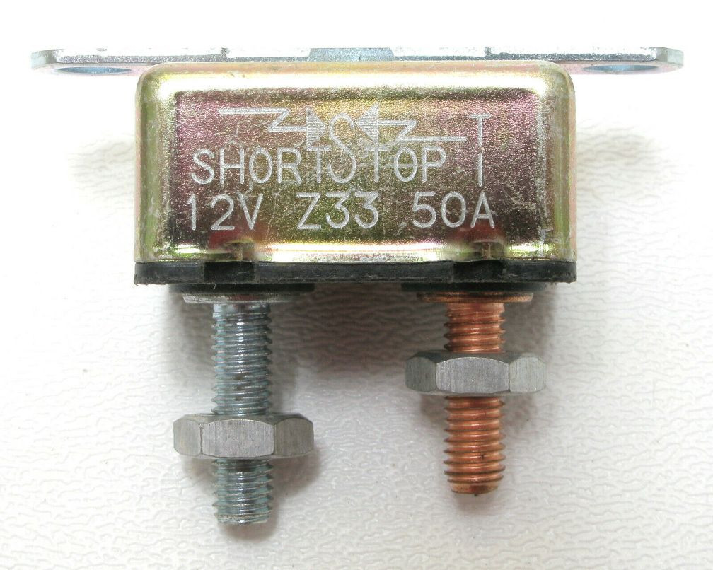 Shortstop Auto Reset Breaker, 12 Volt DC 50 Amp, bussmann, CB-ST1-50 ...
