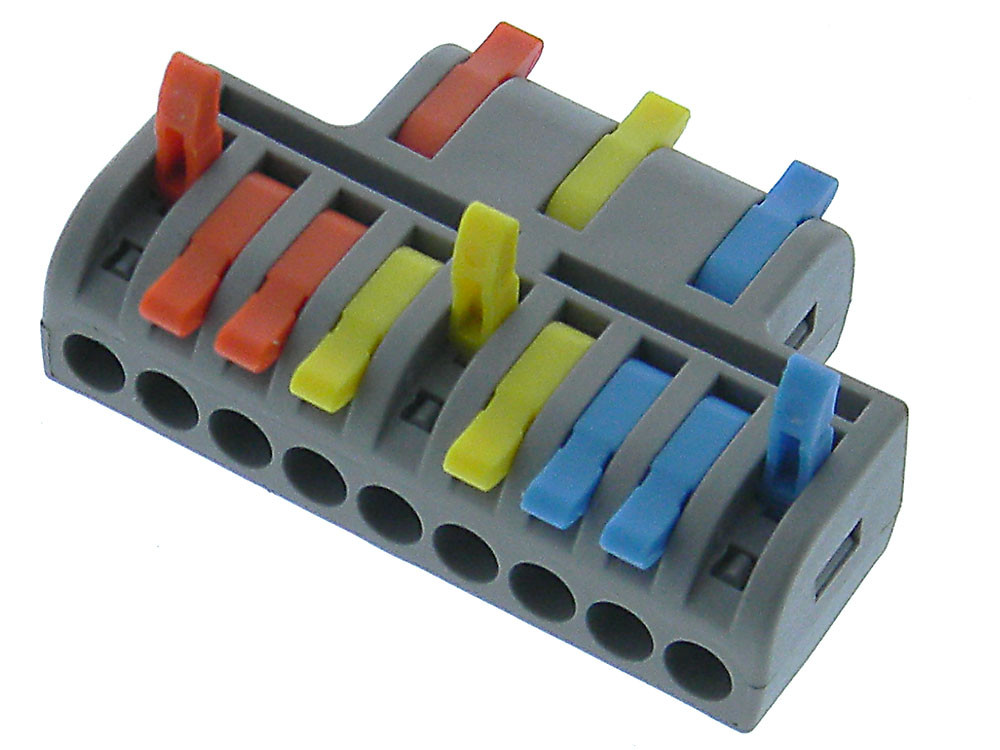 3 Circuit - 2 Way - Lever Action Wire Splitter, Splice