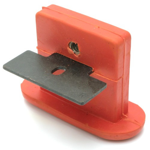 Red Rubber Bumper 2.94" (L) x 1.9" (W) x 2.14" (H) plus Tab