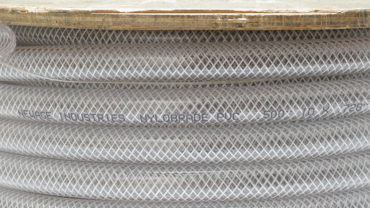Nylobrade 1/2 Inch Braid-Reinforced PVC Hose, 100 Foot